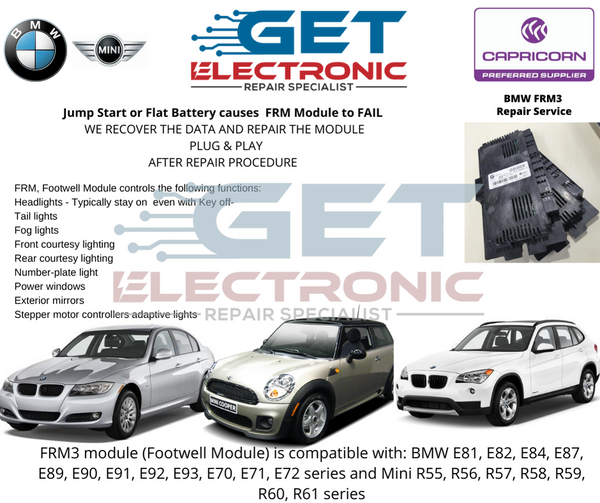 FRM3 - Footwell Module BMW/ Mini - Repair service – Get Electronic NZ